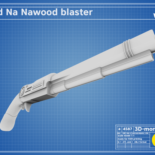 💀 Jod Skeleton Crew blaster・ 3D File for 3D printing・Cults