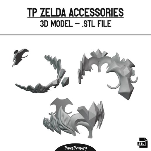 👸 Twilight Princess Zelda cosplay 3D models - STL files for 3D printing ...