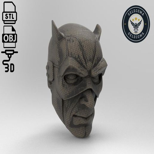 🎨 Daredevil Mask 3D Print Model・ 3D File for 3D printing・Cults