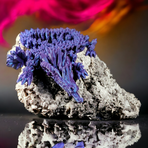 🔮 FLEXI CRYSTAL DRAGON・Free 3D File for 3D printing・Cults