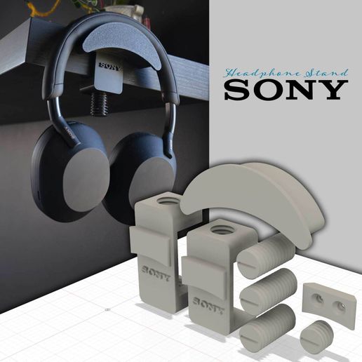🎧 Versatile 2-in-1 stand for Sony headphones・Archivo STL para Impresión ...