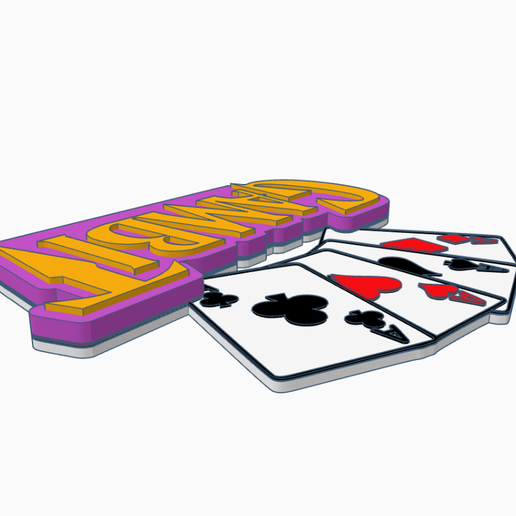 🃏 GAMBIT (CARDS) Logo Display by MANIACMANCAVE3D・ STL File for 3D ...