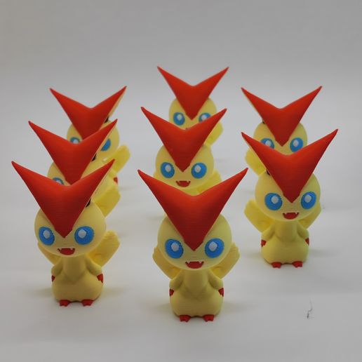 🐉 Victini Pokemon (Colored 3mf, Nosupport)・ STL file for 3D printing・Cults