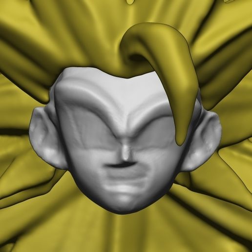 💇 Sh figuarts Goku SSJ3 Head with hair articulated・ STL File for 3D ...