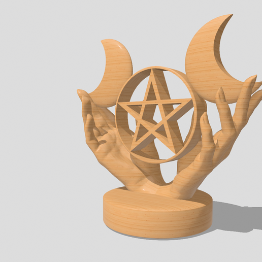 🤲 Mystical goddess hands, crescent moon, Triple Goddess Knot ...