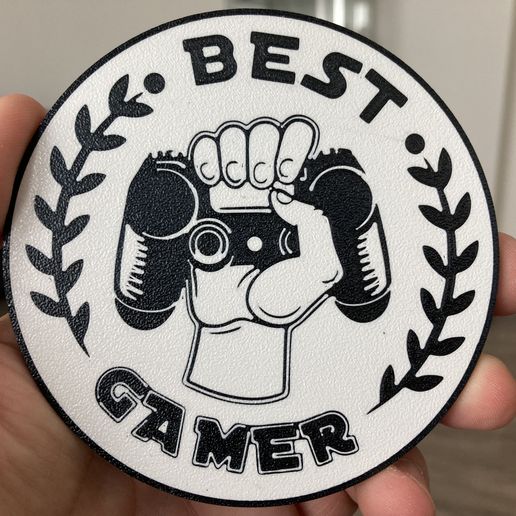 🚩 Best gamer coaster・Archivo STL para Impresión 3D・Cults