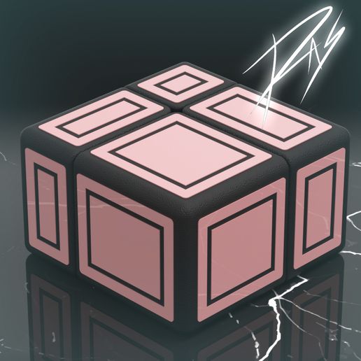 STL file Rubik's Cube Cuboid 2x2x1 Mirror (Bump) 🪞 (DXF)・3D printing ...