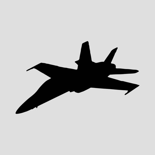 👤 F18 Fighter Jet Silhouette Wall Art・Fichier STL Gratuit pour ...