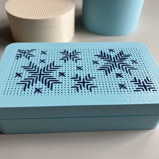 Rectangular Cross Stitch Embroidery Box C1 - Licenced・ STL File for 3D ...