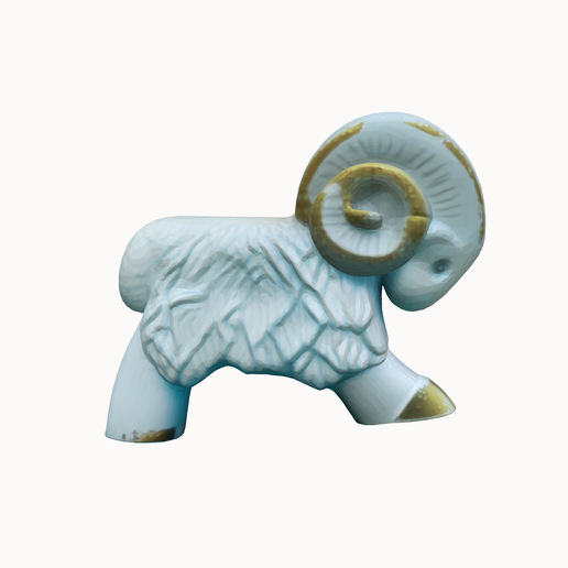 🗿 sculpture ram・ STL File for 3D printing・Cults