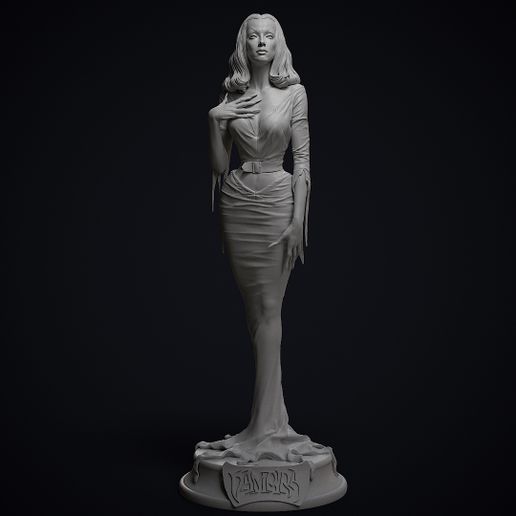 👩 Vampira Maila Nurmi from The Vampira Show 3D print model・ OBJ File ...