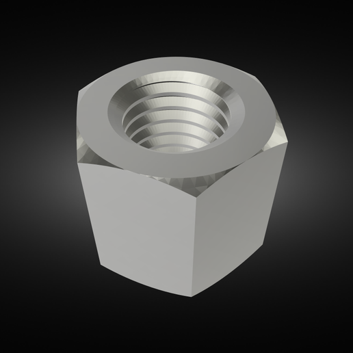 🔩 M6-M48 DIN6330 hexagon nut 1.5 d high set of 11・ STL File for 3D ...