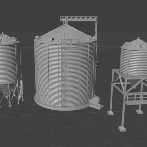 🛗 grain silo bins 3 in 1. full ready to print・ 3D File for 3D printing ...
