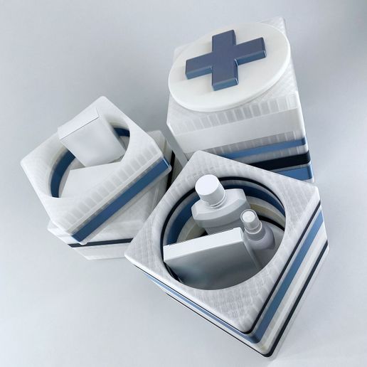 💊 Medicine Cabinet Storage Bathroom Organizer First Aid Box Bins・Free ...