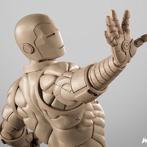 👨 WICKED MARVEL IRON MAN SCULPTURE : TESTED AND READY FOR 3D PRINTING ...