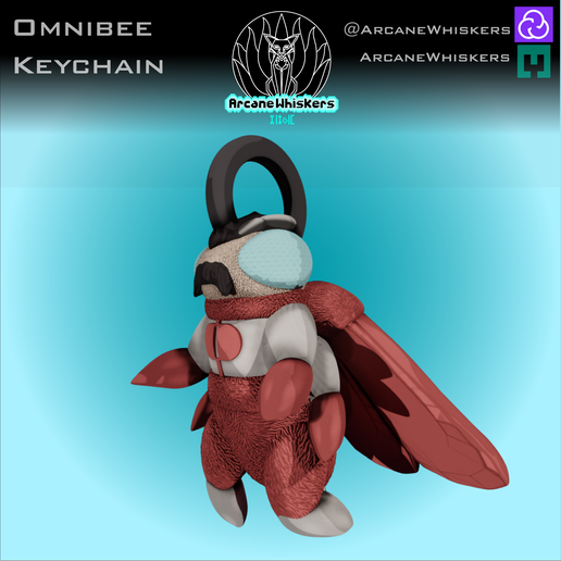 🐝 Omni Bee Keychain・ STL File for 3D printing・Cults
