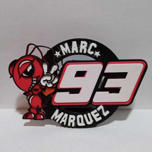 STL file Marc Marquez 93 logo 👽 ・3D printable model to download・Cults