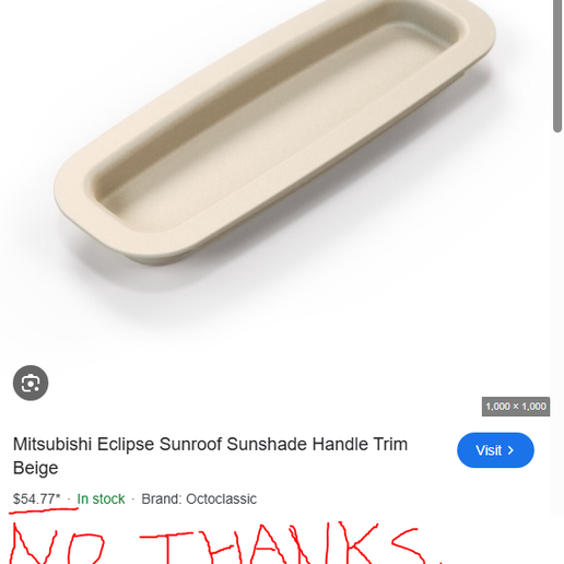 💭 Mitsubishi Eclipse Sunroof visor handle 4G・ STL File for 3D printing ...