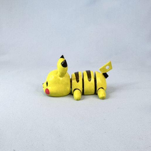 🗝️ Pikachu Keychain Articulated/Flexi・ STL File for 3D printing・Cults