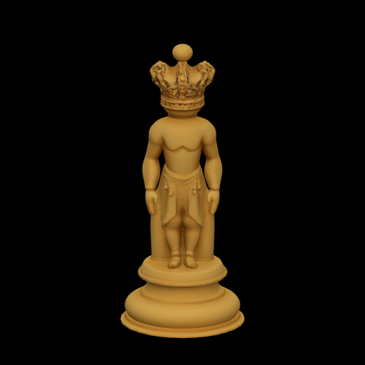 ♟️ human chess pieces chess king・ STL File for 3D printing・Cults