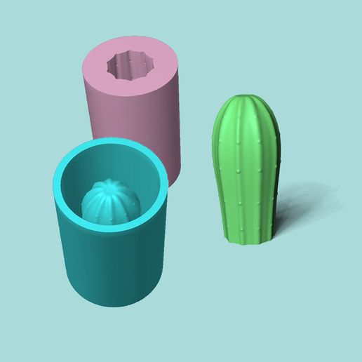 STL file Cactus 02 - Silicon Mold Maker - Template Housing 🌵 ・3D ...