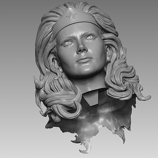 👩 Wonder Woman Lynda Carter realistic model・ OBJ File for 3D printing・Cults