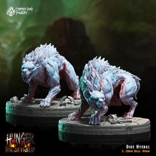 👹 Dire Hyenas・ 3D File for 3D printing・Cults