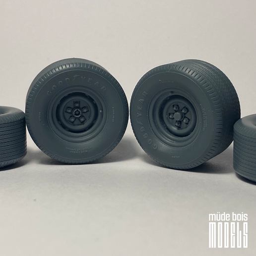 🏎️ 1/25 Holman-Moody NASCAR Race Wheel + Goodyear Blue Streak Tire 15 ...