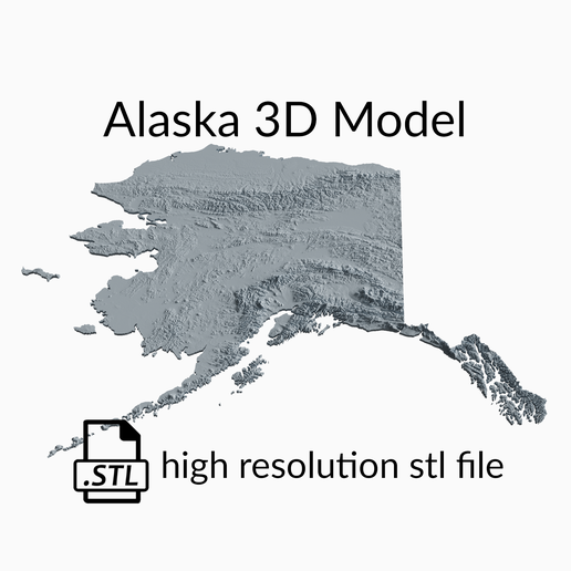🇺🇸 USA State of Alaska Topographic Map - 3D Terrain Elevation - Relief ...
