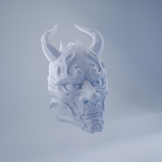 🇯🇵 Oni mask V.2・ STL File for 3D printing・Cults