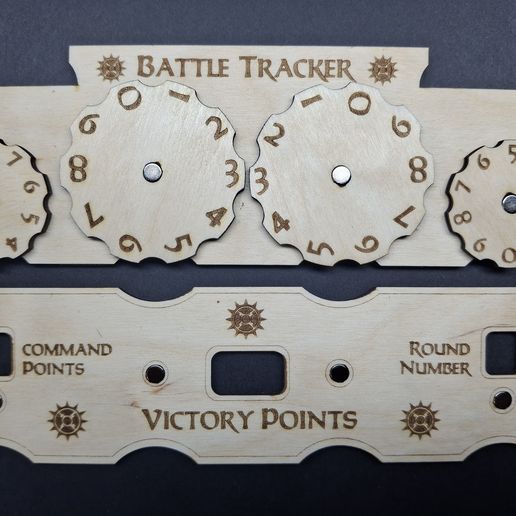 🎲 Laser Cut Battle Tracker・ DXF File for 3D printing・Cults