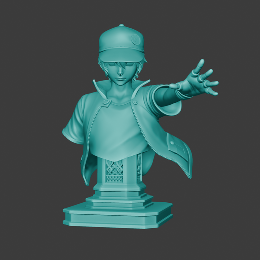 👤 Stylized Anime Hero Bust – Dynamic Pose 3D Printable・ STL File for 3D ...