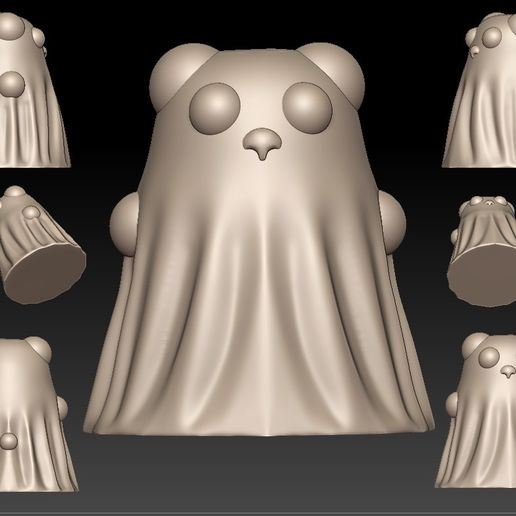 STL file Ghost panda 👻 ・3D printable model to download・Cults
