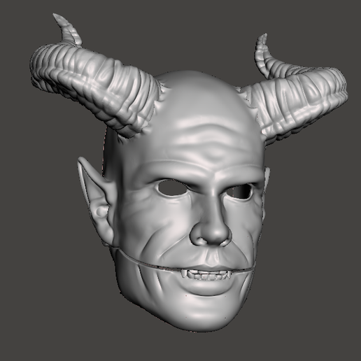 OBJ file Moving Jaw Gentleman Krampus Mask 🎭 ・3D print model to ...