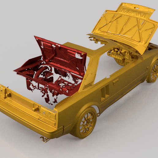🚗 TOYOTA MR2 MK1 - ENGINE COMPARTMENT - 3D SCAN・ STL File for 3D ...