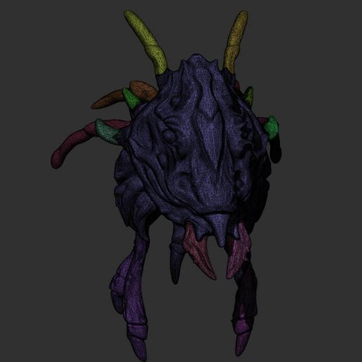 🕷️ Spider head - lone model・Free STL File for ・Cults