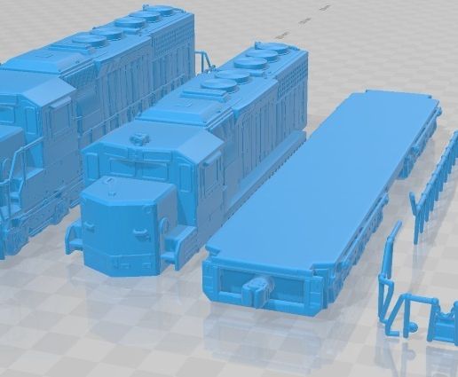 🚂 EMD SD40-2 Locomotive Printable・ 3D File for ・Cults
