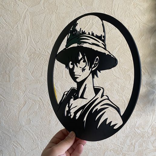 Archivo STL Monkey D. Luffy - One Piece - 2D Silhouette 🐒 (DXF y SVG ...