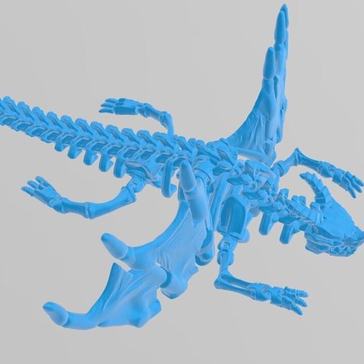 💀 skeleton dragon・ STL File for 3D printing・Cults