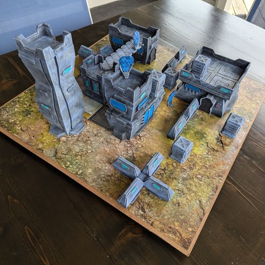 👽 Sci-Fi Alien Outpost Terrain Collection - 28mm 32mm Wargaming ...