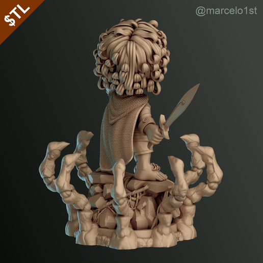 3D file CUTE Lord of the Rings - FRODO BAGGINS 💍 ・3D printing idea to ...