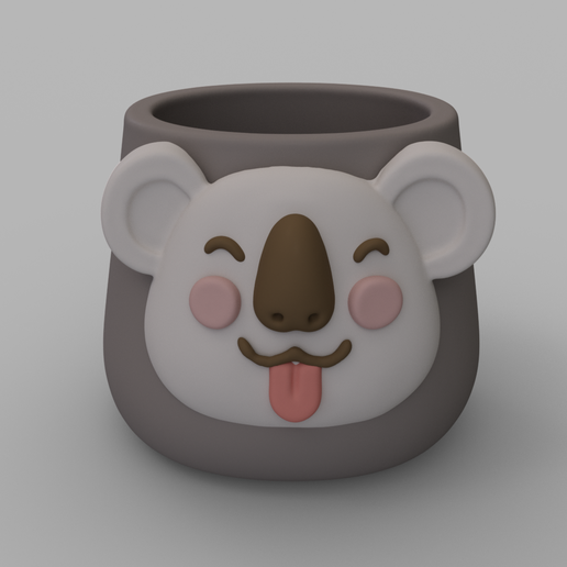 🐨 Cute Koala Planter - 3D Printable Animal Pot・ STL File for 3D ...