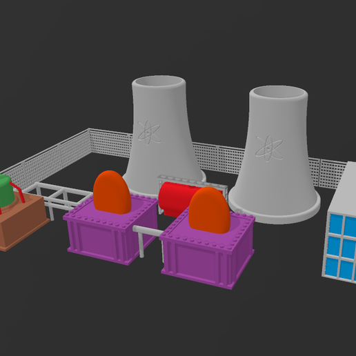 🌿 springfield nuclear power plant the simpsons・ STL File for 3D ...