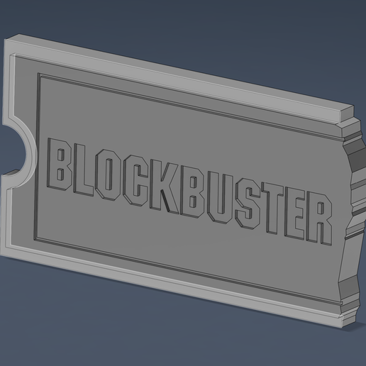 Archivo OBJ gratis Blockbuster Logo 🪞 ・Objeto para impresora 3D para ...