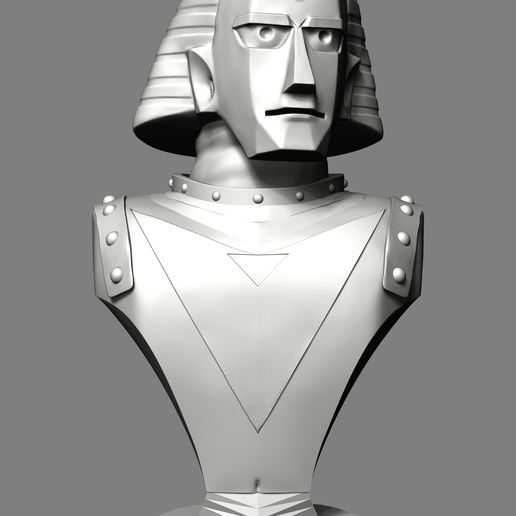 🤖 Giant Robot Bust・ 3D File for ・Cults