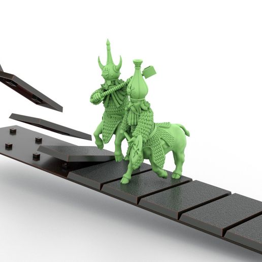 STL file Click on 25x50mm cavalry base with movement trays 🎲 ・3D print ...