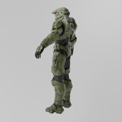 😇 MAster Chief Lowpoly Rigged・ OBJ File for ・Cults