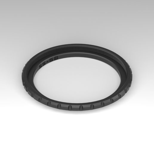 📷 CAMERA FILTER RING ADAPTER 55-58MM (STEP-UP)・ STL File for 3D ...