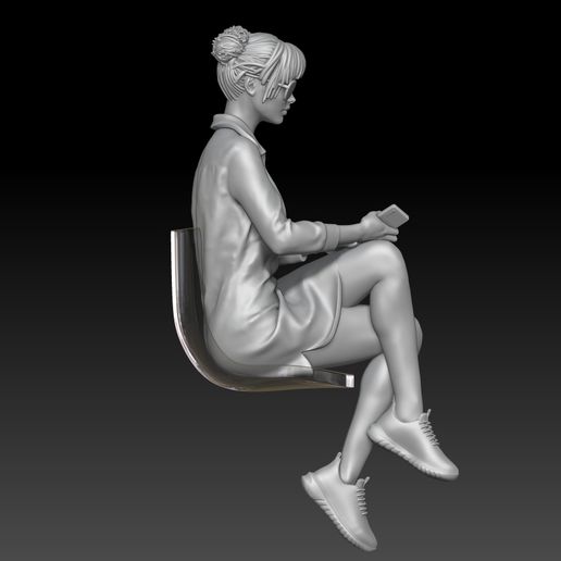 🏟️ spectator at sports stadium girl 3・ STL File for 3D printing・Cults