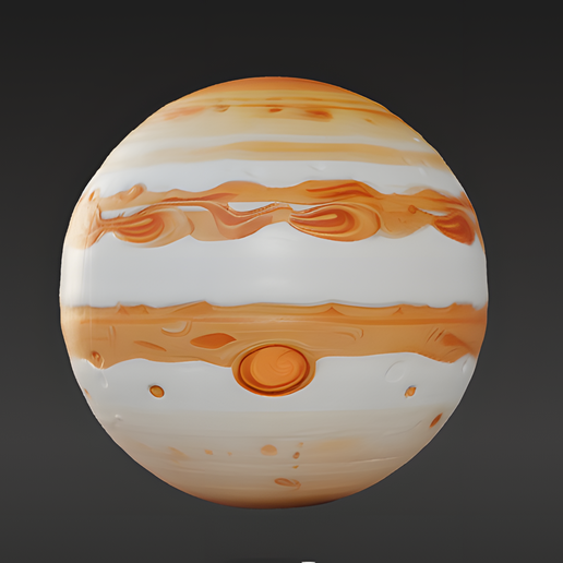 🪐 Planet Jupiter & Base・ STL File for 3D printing・Cults